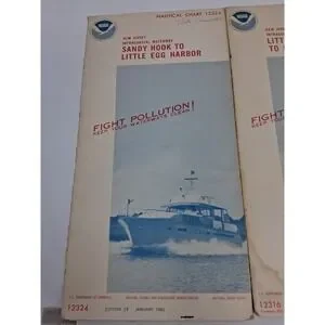 Art | Vintage Noaa Nautical Charts New Jersey Intracoastal Waterway ...